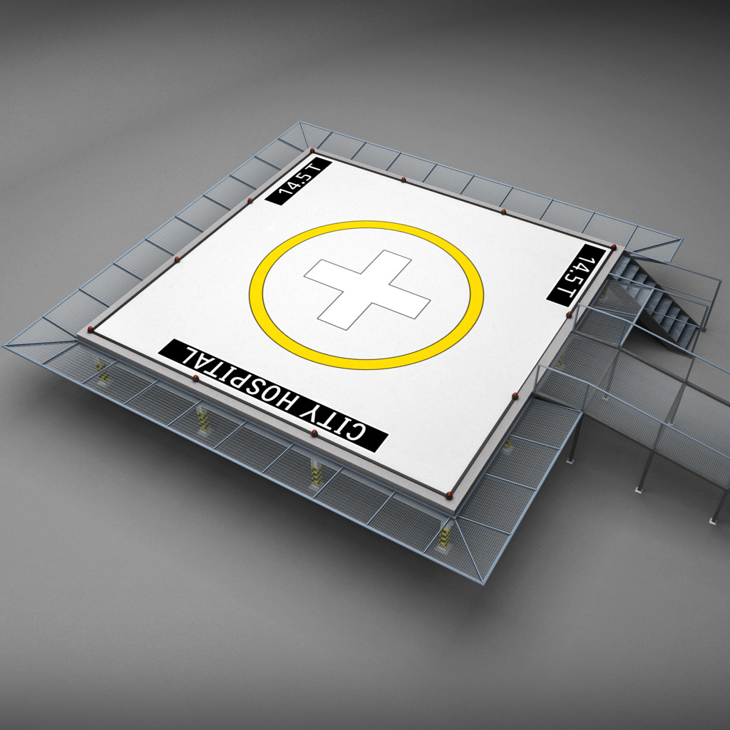 Helipad square by kr3atura | 3DOcean